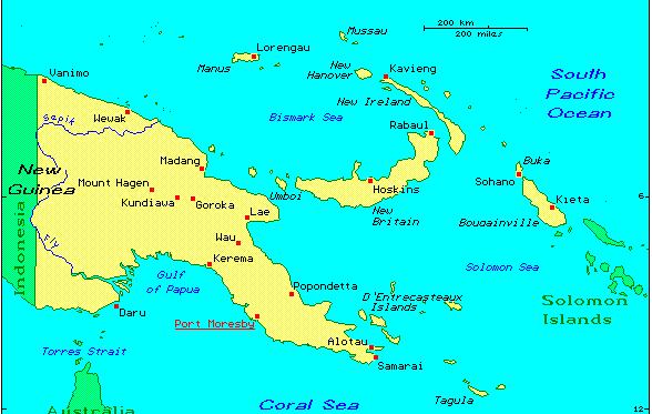 Owen Stanley Range Map